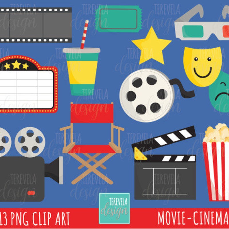 Movie Clipart - Etsy