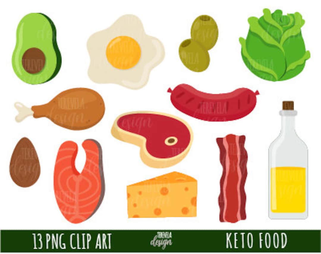 KETO FOOD Clipart, Food Clipart, Keto Diet, Commercial Use, Keto, Meat ...