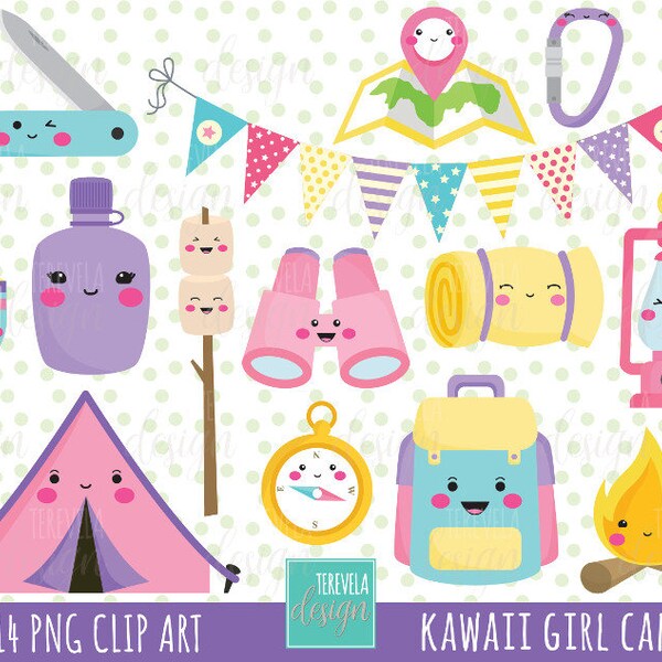 Camping Clipart - Etsy