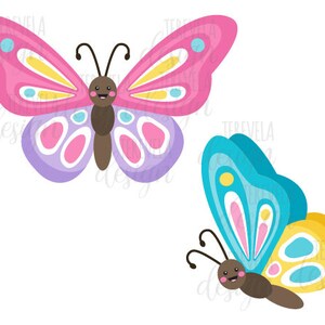 BUTTERFLIES Clipart, Butterfly Clip Art, SPRING Clipart, Kawaii Clipart ...