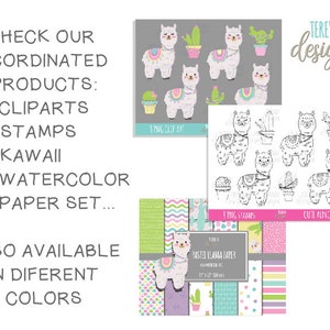 LLAMA Paper Set, Commercial Use, Paper Pack, Pastel Colors, Digital ...