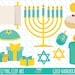 HANUKKAH Clipart, Gold Hannukah, Commercial Use, Hannukah Graphics ...