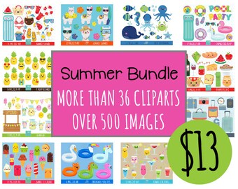 BUNDLE Clipart Mega Sale Cute Graphics Kawaii Clipart | Etsy