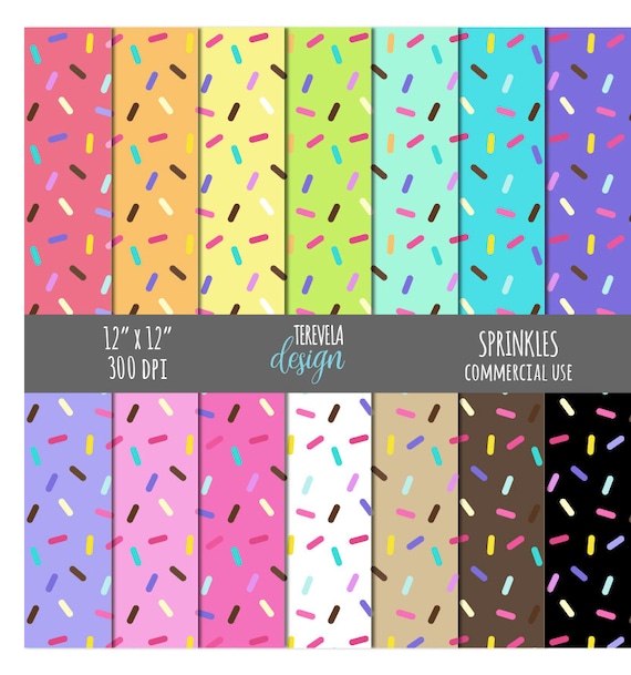 SPRINKLES Paper Set Commercial Use Paper Pack Desserts | Etsy