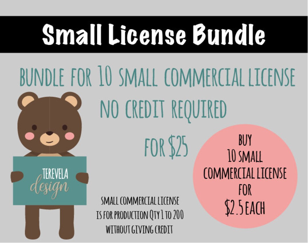 SMALL Commercial Licenses BUNDLE, Extended License, Commercial Use ...