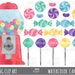 WATERCOLOR CANDY Clipart, Bubble Gum Clipart, Candies Clipart ...