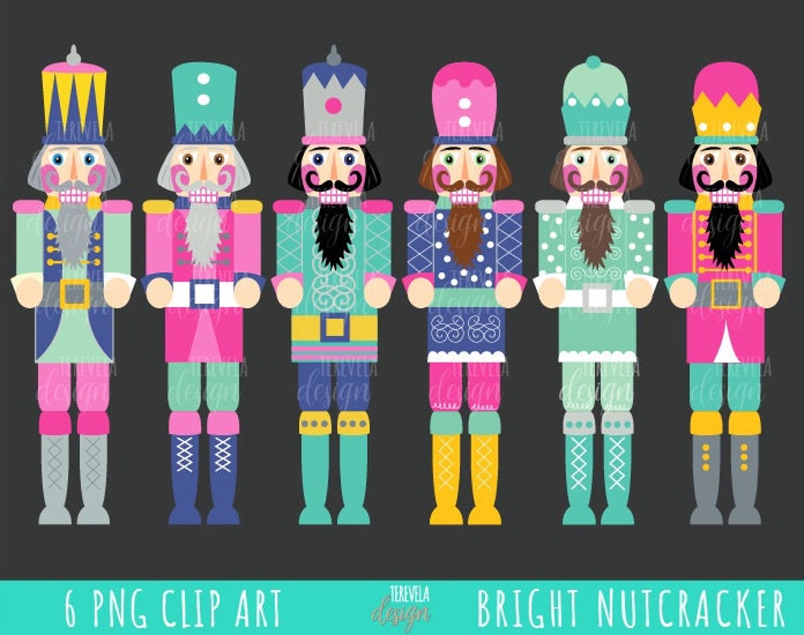 NUTCRACKER Clipart Christmas Clipart Commercial Use Pink - Etsy
