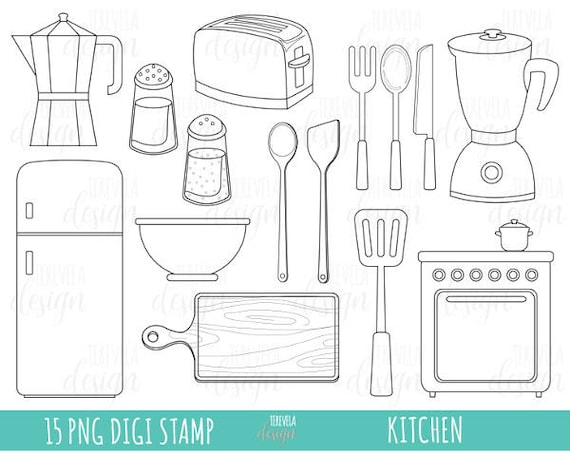 Cooking Utensils Coloring Pages