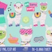 LLAMA Clipart, Commercial Use, Pajama Party, Slumber Party, Alpaca ...