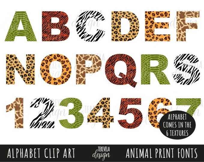 Safari ABC Print, Jungle ABC Print, Nursery Alphabet, Safari Alphabet ...