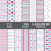 PINK & AQUA Digital Paper Commercial Use Digital Paper | Etsy