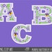 BUTTERFLY PURPLE FONTS Clipart, Alphabet Clip Art, Kids Letters, Girls ...