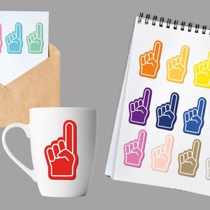 FINGER HAND Clipart, Number One, Father's Day, Commercial Use, COLOR ...