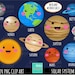 SOLAR SYSTEM Clipart, Commercial Use, Planets Graphics, Space Clipart ...