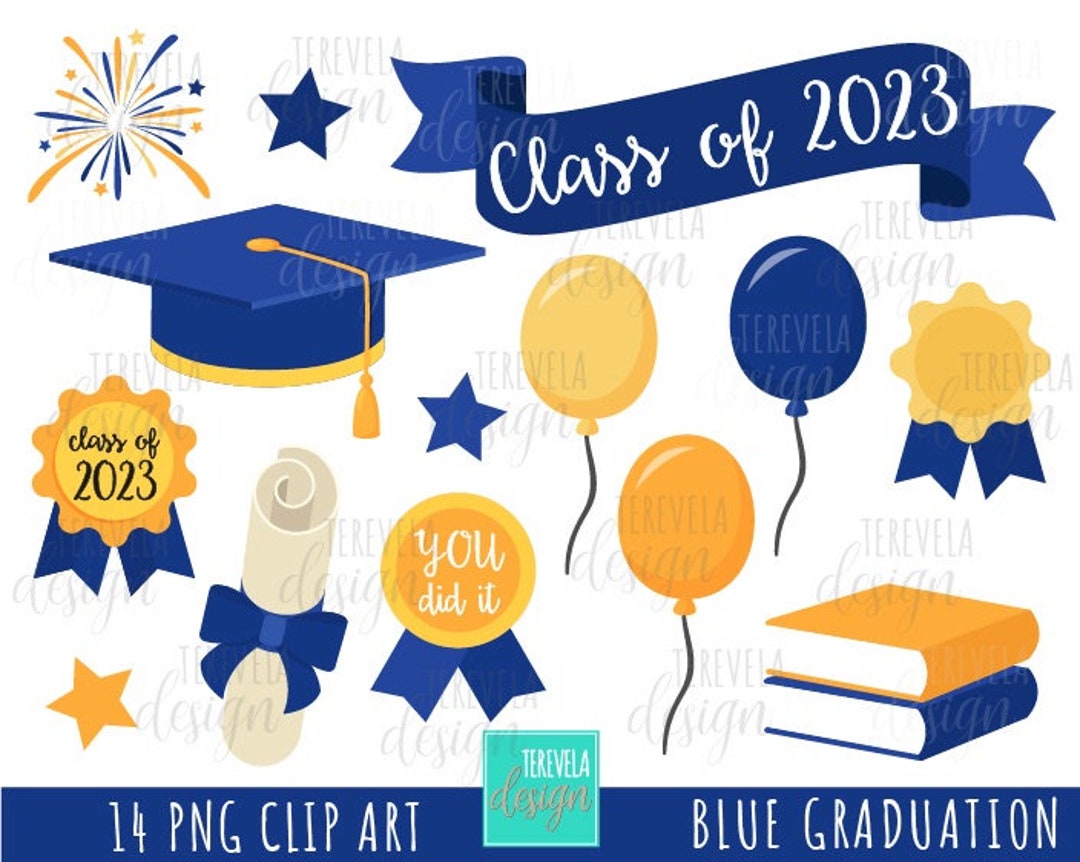 GRADUATION Clipart, CLASS OF 2024, Commercial Use, College, Graduation ...