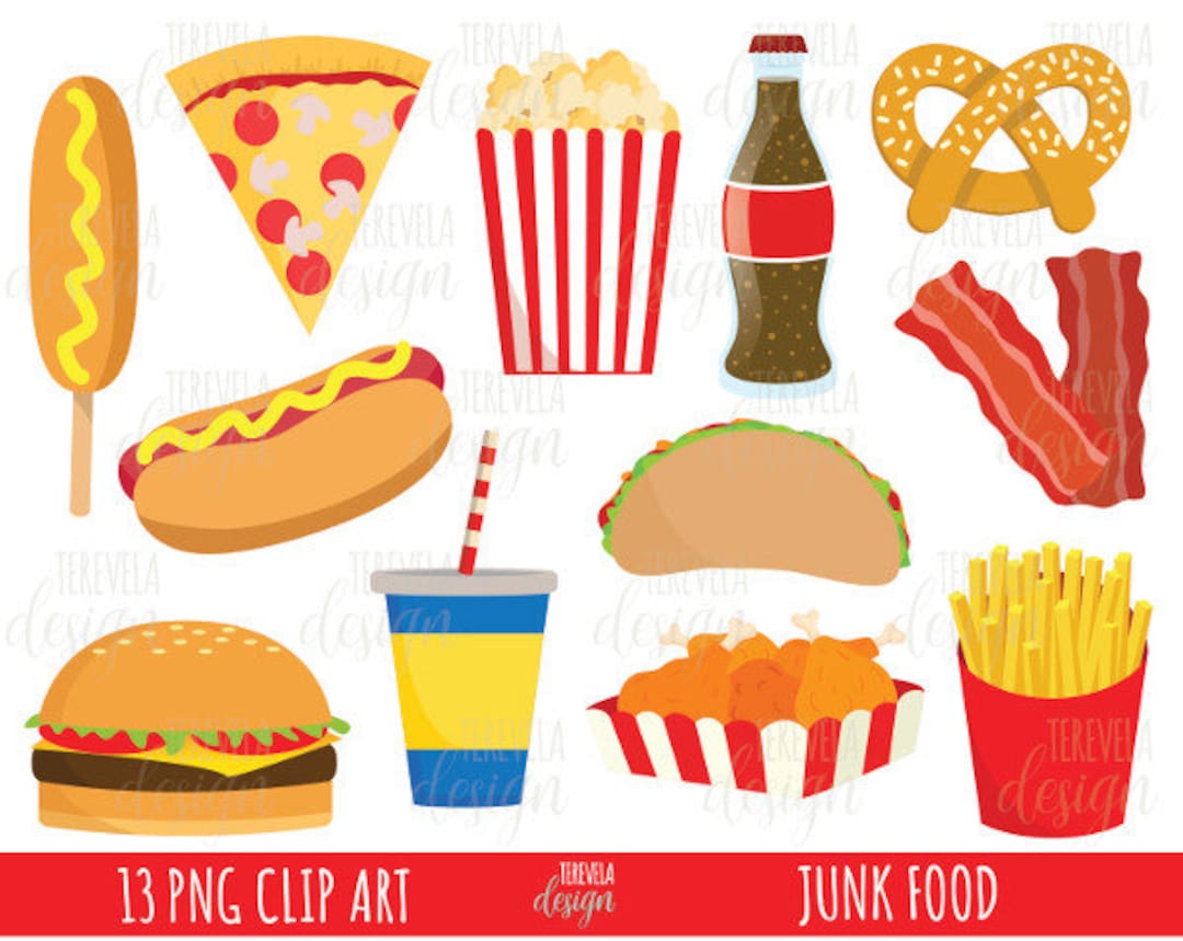 Junk-Food-Clipart, Fast-Food-Clipart, kommerzielle Nutzung ...