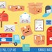 MAIL Clipart, Post Office Clipart, Kawaii Clipart, Happy Mail, Delivery ...
