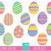 EASTER Clipart, Easter Eggs Clipart, Commercial Use, Easter Egg, Cute ...