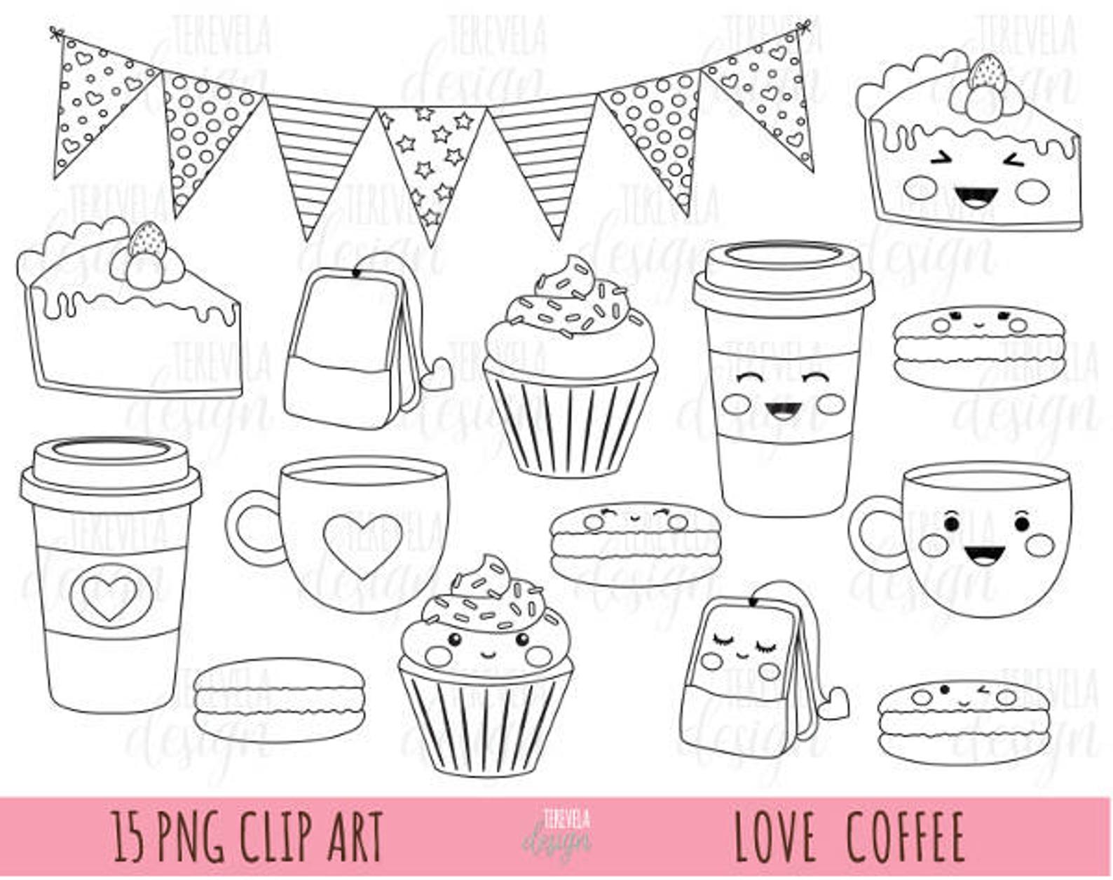Love Digitl Stamp, Love Coffee Stamp, Commercial Use, Valentine's Day ...