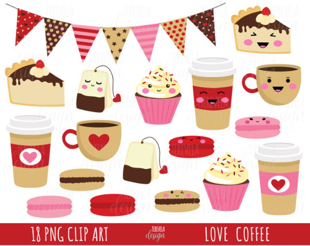 Love Clipart, Love Coffee Clipart, Commercial Use, Cute Clipart ...