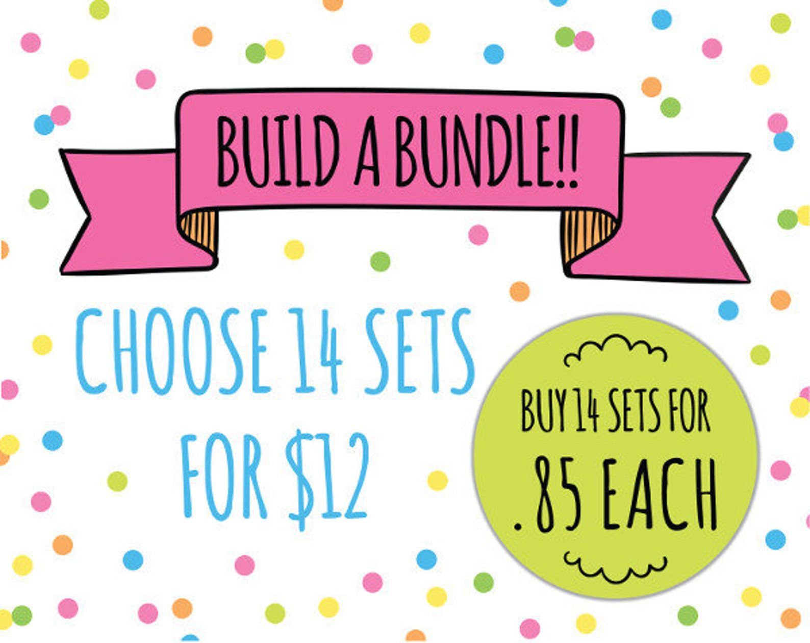 BUNDLE Clipart Mega Sale Cute Graphics Kawaii Clipart - Etsy UK