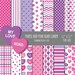 Purple and Pink VALENTINE'S Paper, CANDY HEART Paper, Valentines Paper ...