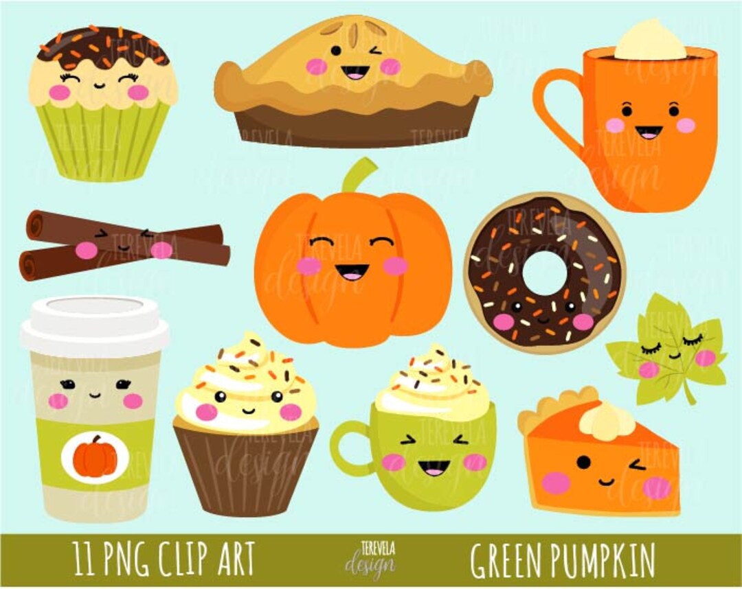 AUTUMN Clipart, Fall Clipart, Sweet Pumpkin, Commercial Use ...