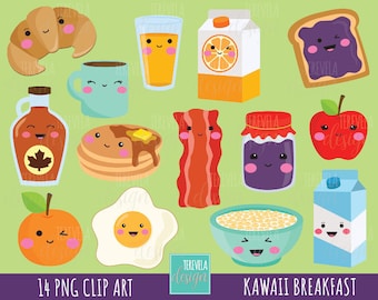 Breakfast Clipart Breakfast Graphics COMMERCIAL USE Food - Etsy