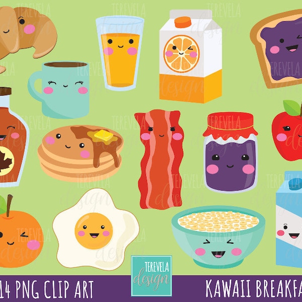 Kawaii Breakfast - Etsy