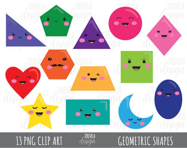 GEOMETRIC SHAPES clipart uso comercial imágenes prediseñadas - Etsy México