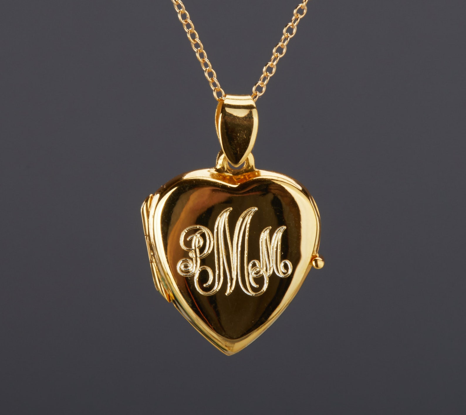 Custom Engrave Gold Heart Photo Locket,personalized Rose Gold Locket ...