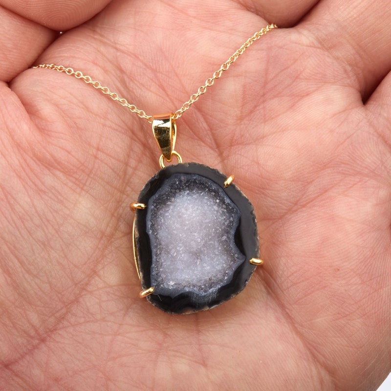 Geode Necklace - Etsy