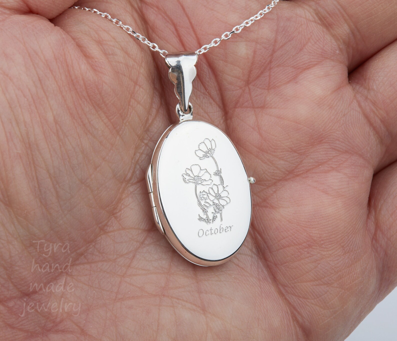 Engraved Sterling Silver Locketoval Photo Locket - Etsy