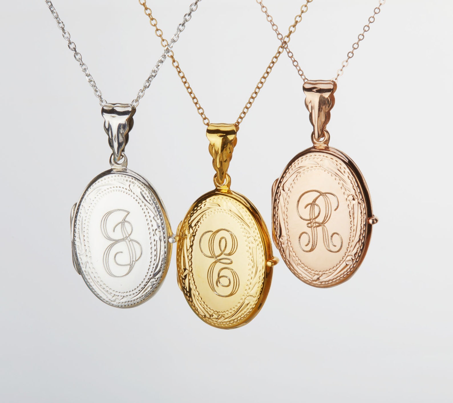 Custom Engrave Gold Oval Photo Locket,personalized Rose Gold Locket ...