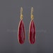 Long Ruby Earrings,long Ruby Earring,teardrop Earrings,large Faceted ...