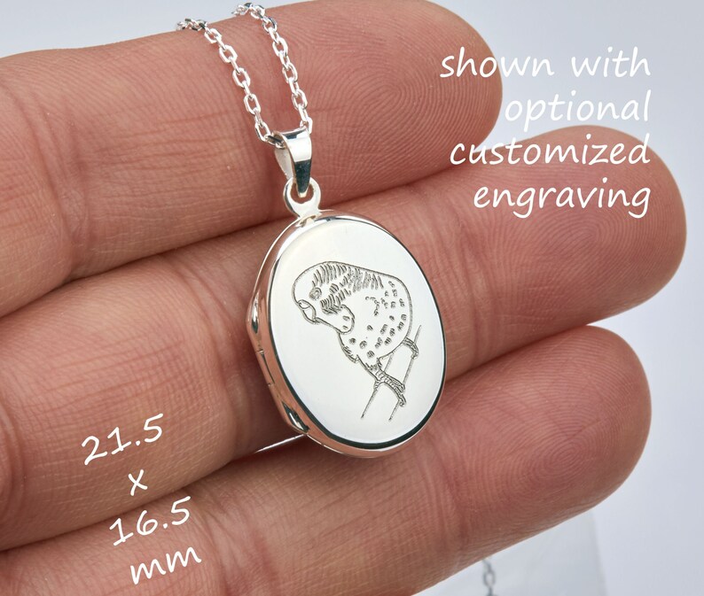 Dime Size Sterling Silver Oval Locket With Photo,remembrance Locket ...