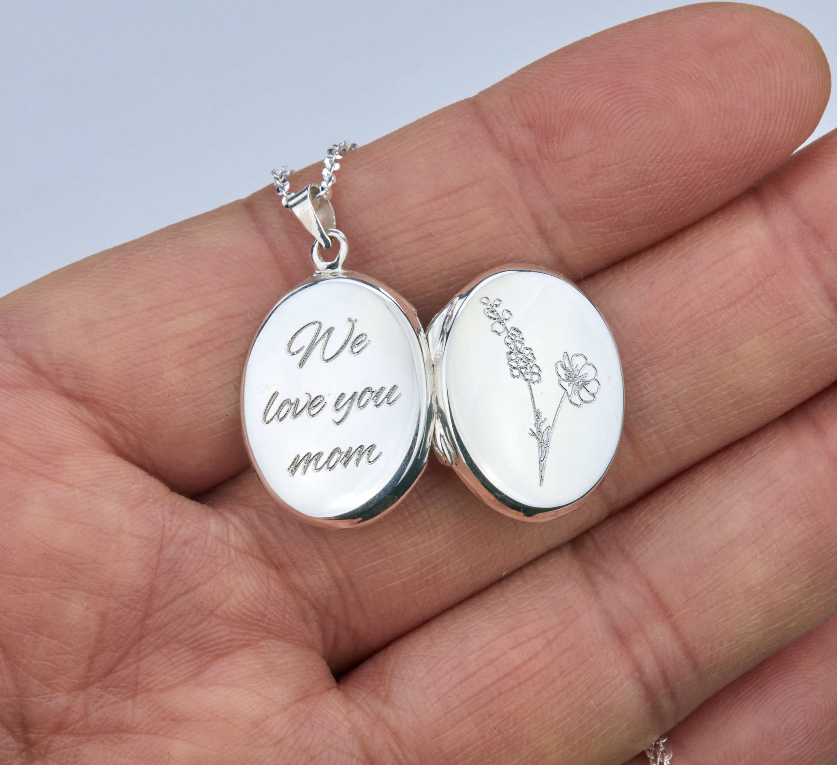 Dime Size Sterling Silver Oval Locket With Photo,remembrance Locket ...