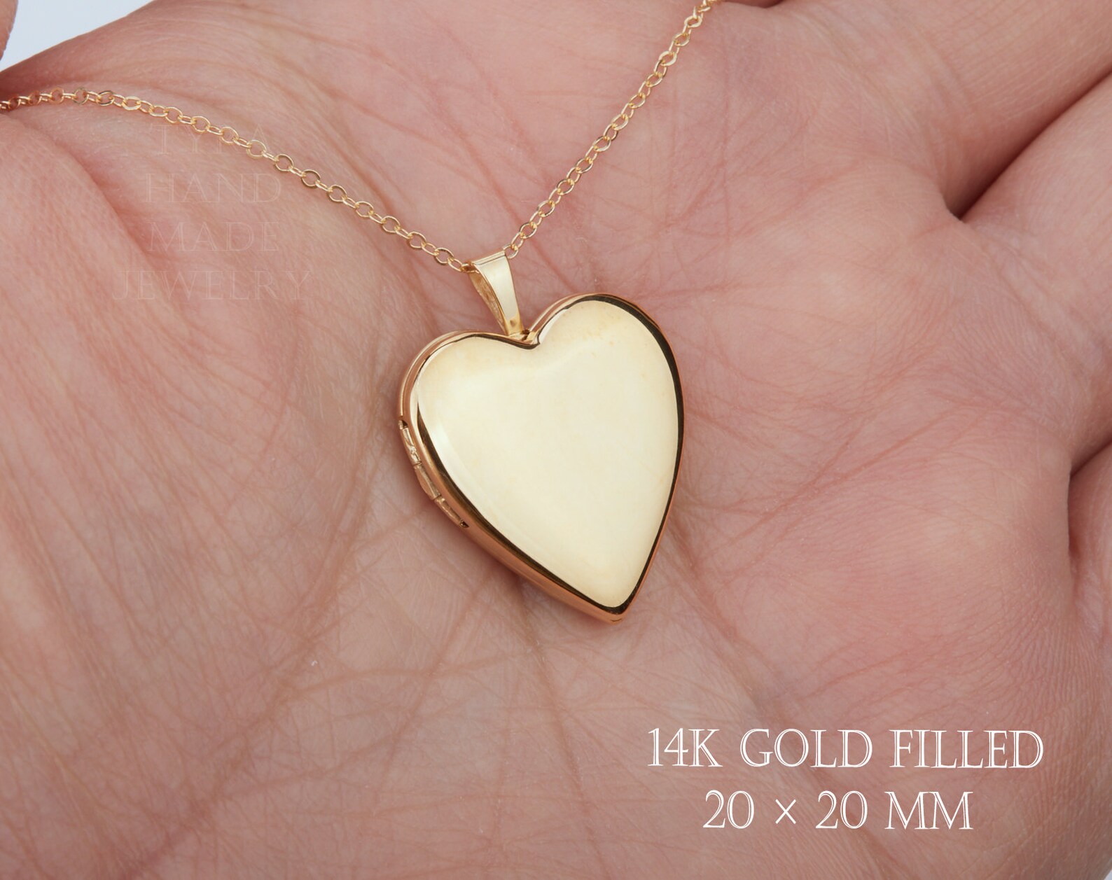 Gold Filled Heart Photo Locket,custom Engrave Locket,remembrance Locket ...