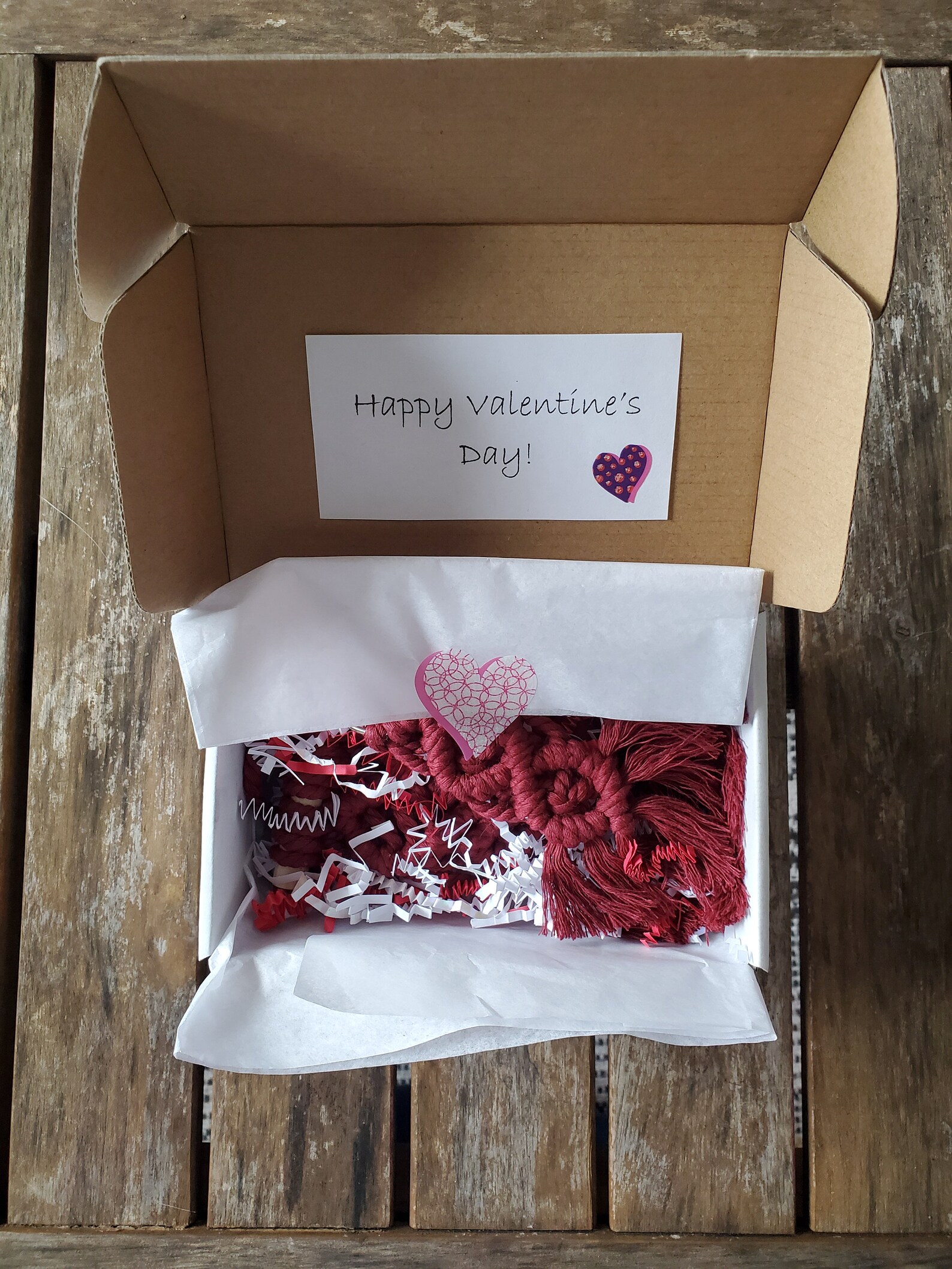 Valentine's Day Gift Set, Mini Macrame Gift Set, Mini Macrame, Macrame ...