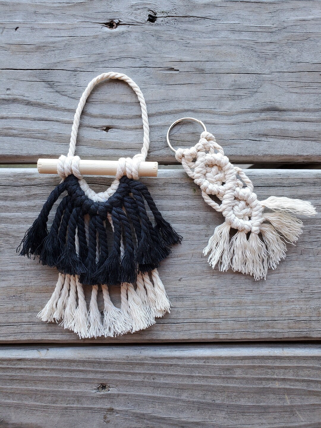 Mini Macrame Gift Set, Macrame Gift Set, Macrame Keychain, Mini Macrame ...