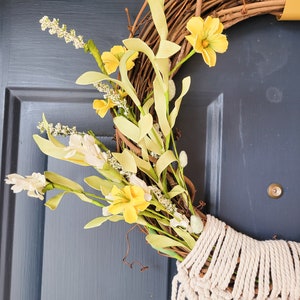 Spring Wreath, Macrame Wreath, Summer Wreath, Floral Wreath, Custom ...