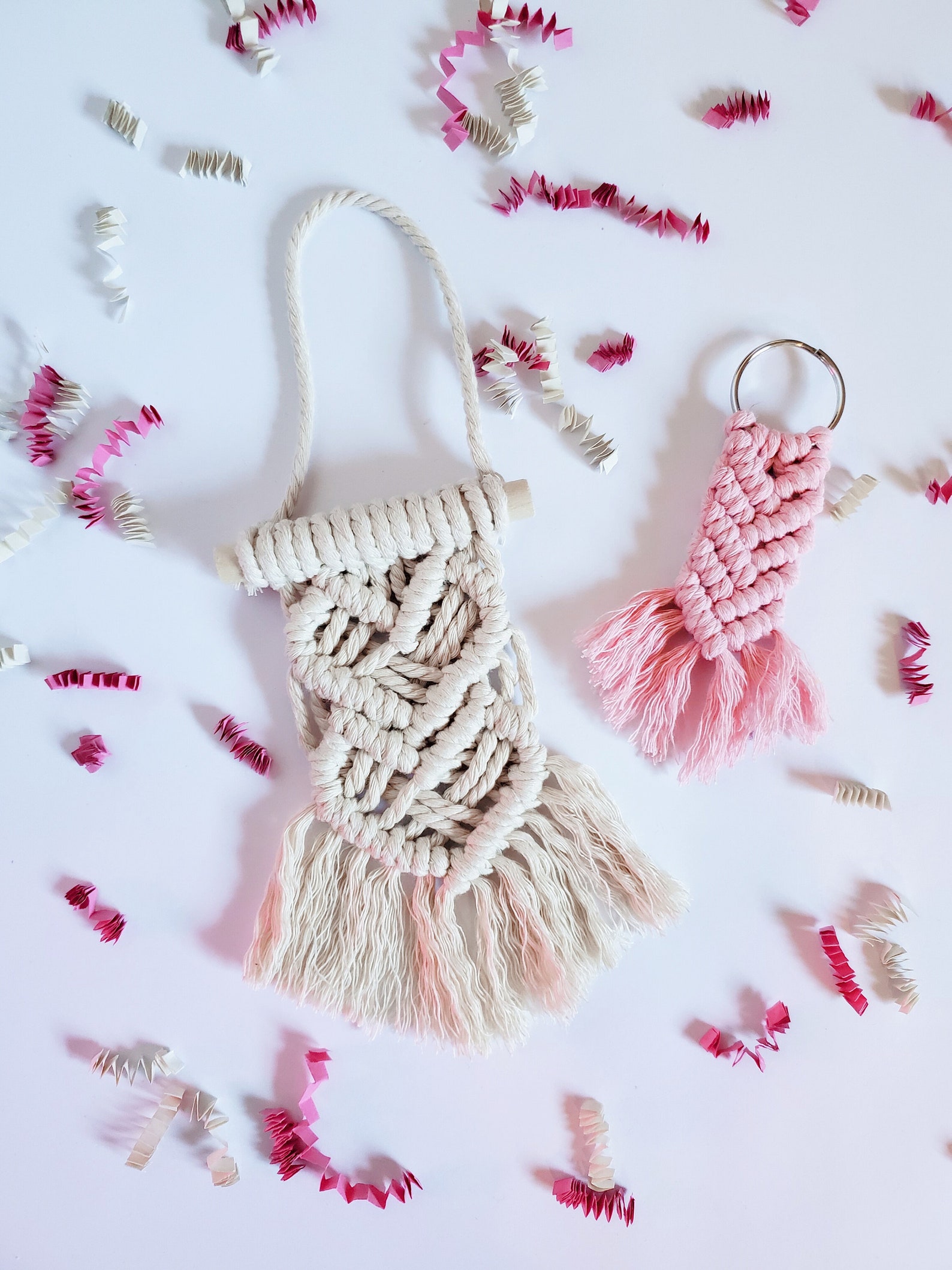Valentine's Day Gift Set, Mini Macrame Gift Set, Mini Macrame, Macrame ...