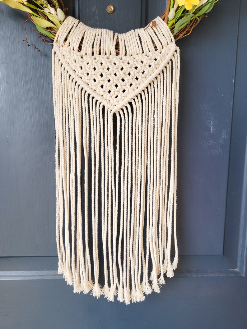 Spring Wreath, Macrame Wreath, Summer Wreath, Floral Wreath, Custom ...