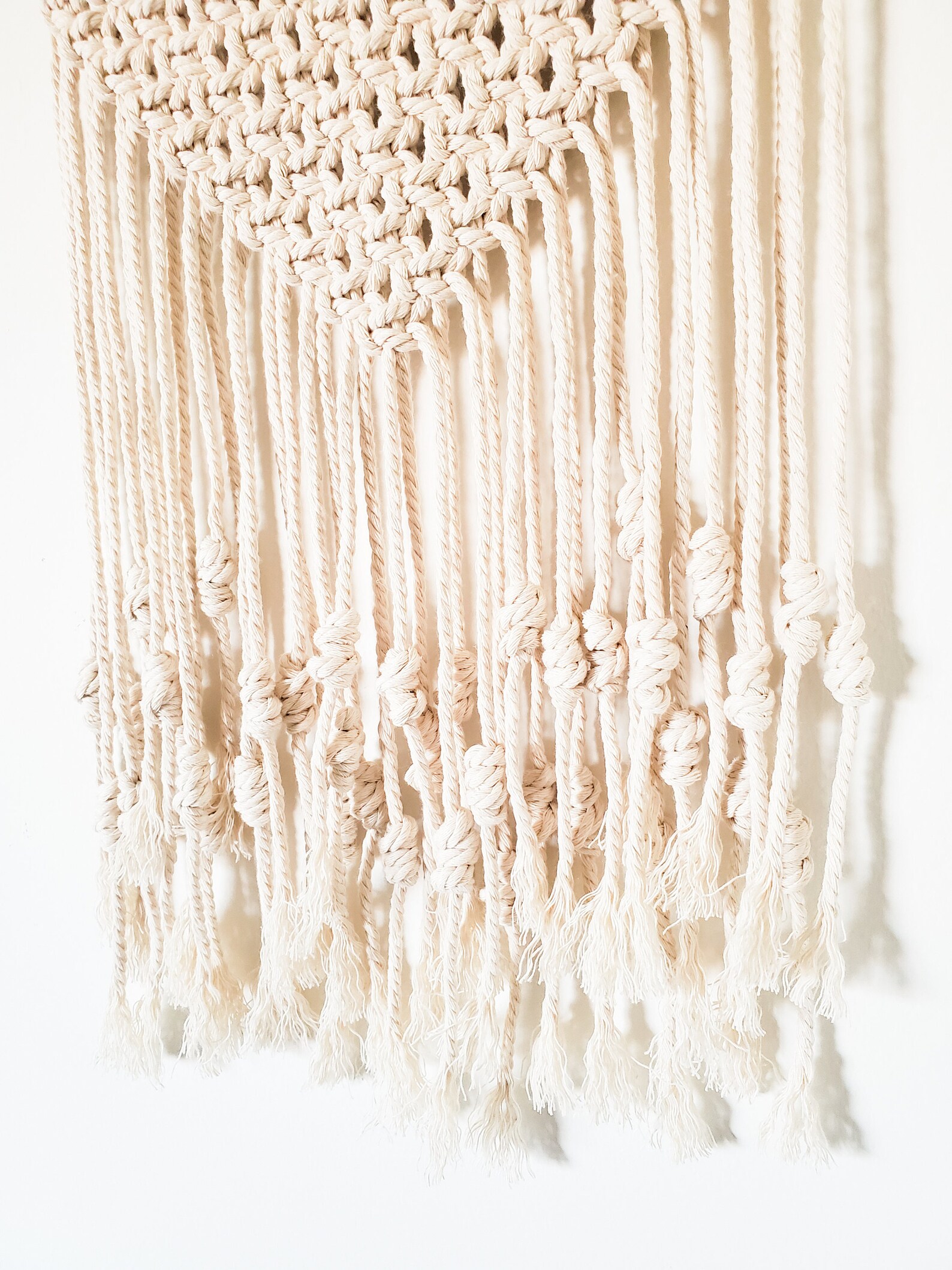 Macrame Heart Hanging, Heart Macrame Wall Hanging, Valentine's Day ...