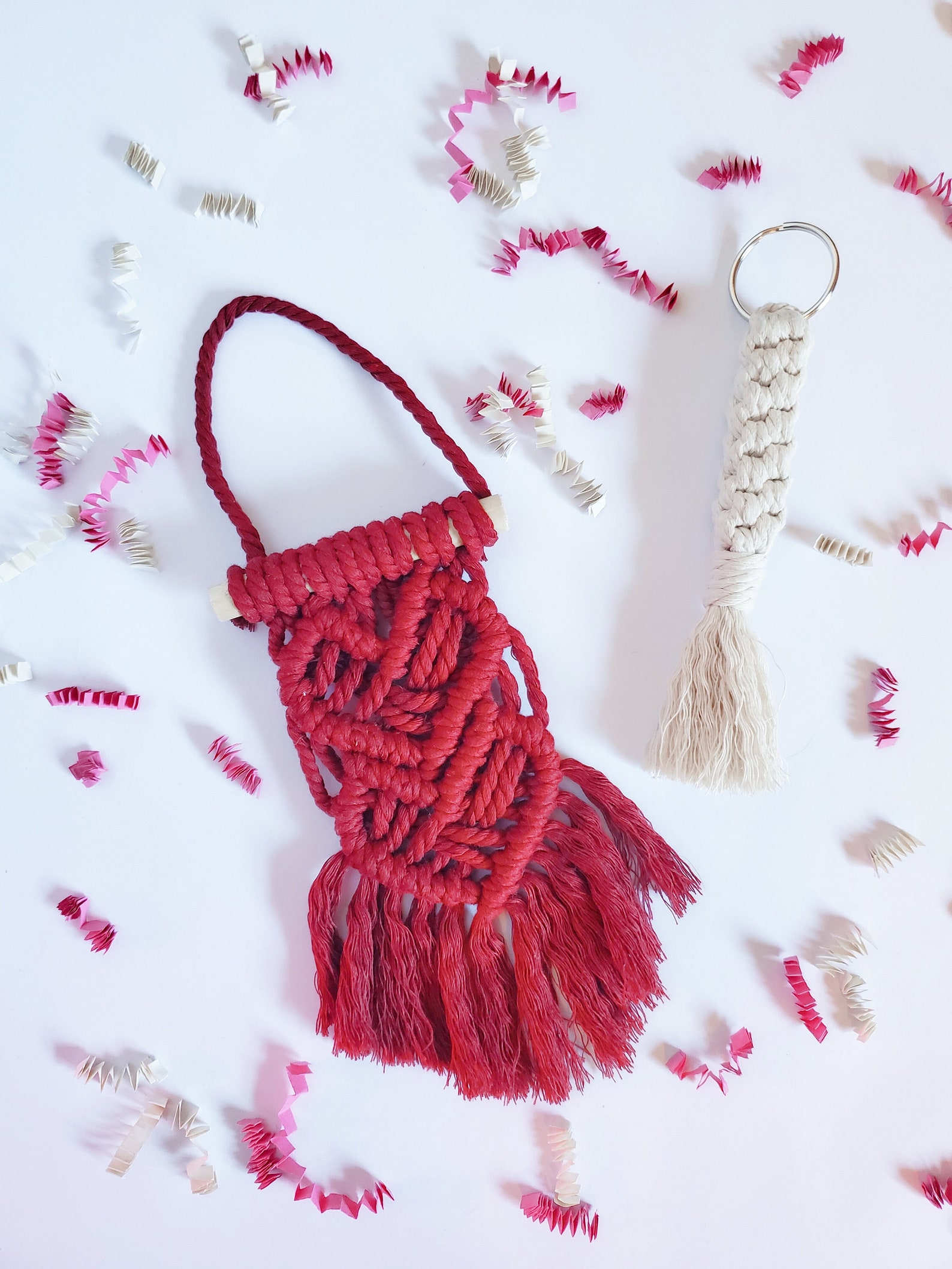 Valentine's Day Gift Set, Mini Macrame Gift Set, Mini Macrame, Macrame ...