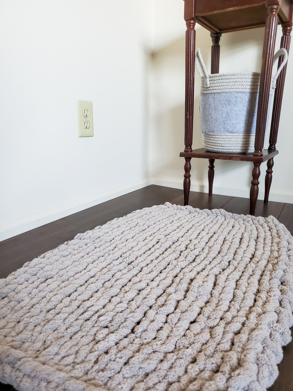 Chunky Knit Rug Cozy Rug Throw Rug Bathroom Mat Bath Mat - Etsy