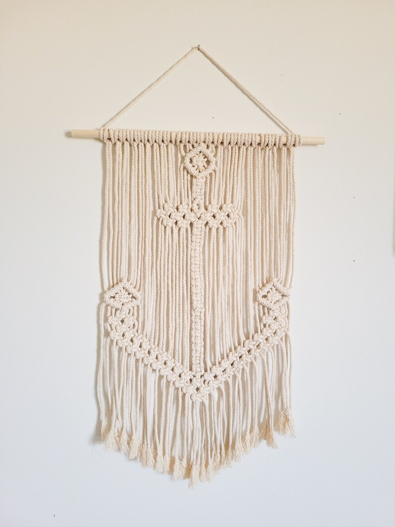Macrame Wall Hanging Macrame Anchor Nautical Wall Decor - Etsy