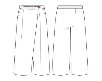 Wrap pants pattern | Etsy