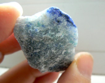 Raw blue gemstone | Etsy