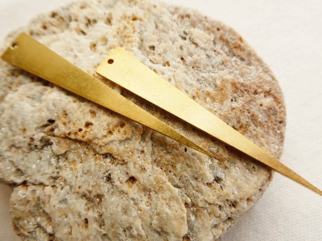 Raw Brass Triangle Spikes-long 51mm 4,10 Pcs brass Jewelry Findings ...